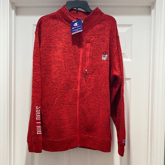Champion | Jackets & Coats | Georgia Bulldogs Champion Red Fleece Zip ...